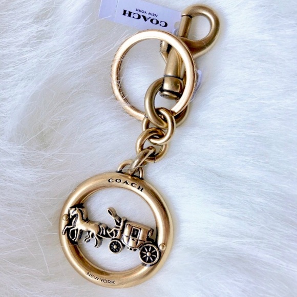 Coach | Accessories | Coach Nwt Gold Logo Keychain | Poshmark